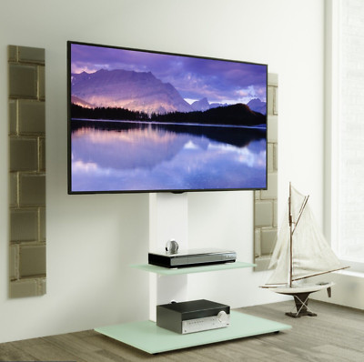 Column TV Mount Stand Aqua White - up to 65" Universal VESA Square ...