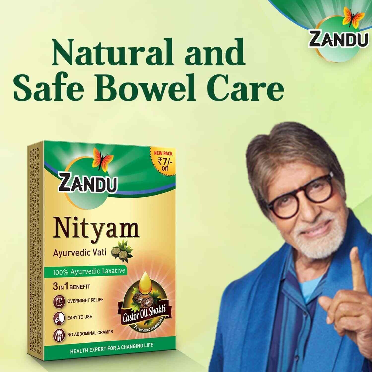 Zandu Nityam Tablets (12 Packs) 10 Tablets in each Pack - 120 Tablets ...