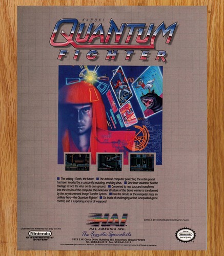 Kabuki Quantum Fighter Nintendo NES HAL - Video Game Print Ads Poster ...