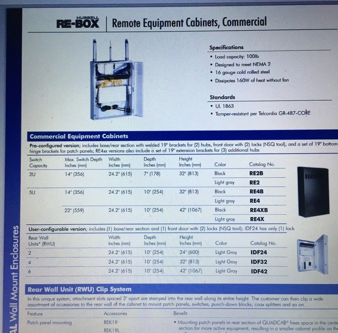 Hubbell Rebox Remote Equipment Cabinet | Cabinets Matttroy
