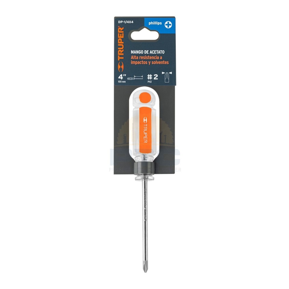 Truper DP-1/4X4 Phillips screwdriver 1/4" x 4" acetate handle | eBay