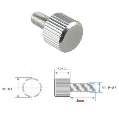 5/10/20/50/100 PCS M4 x 8mm Toolless Thumb Screw Stainless Steel NEW | eBay
