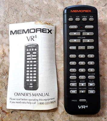 OEM GENUINE - MEMOREX - VR4 - Remote Control w/ Manual - DD-2308 - Very ...