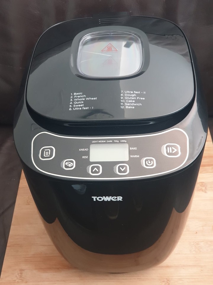 Tower T11003 Digital Bread Maker 550W - 12 Programs Inc. Gluten Free ...