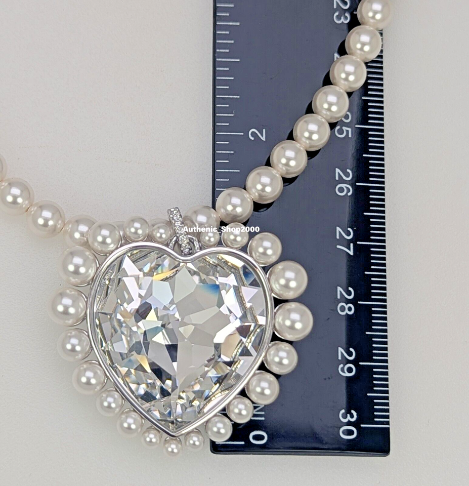 NEW 100% Authentic Ariana Grande x SWAROVSKI White Pearl Heart Necklace ...