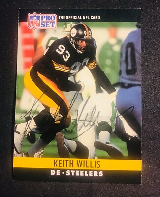 Pittsburgh Steelers KEITH WILLIS #93 autographed auto signed 1990 Pro ...