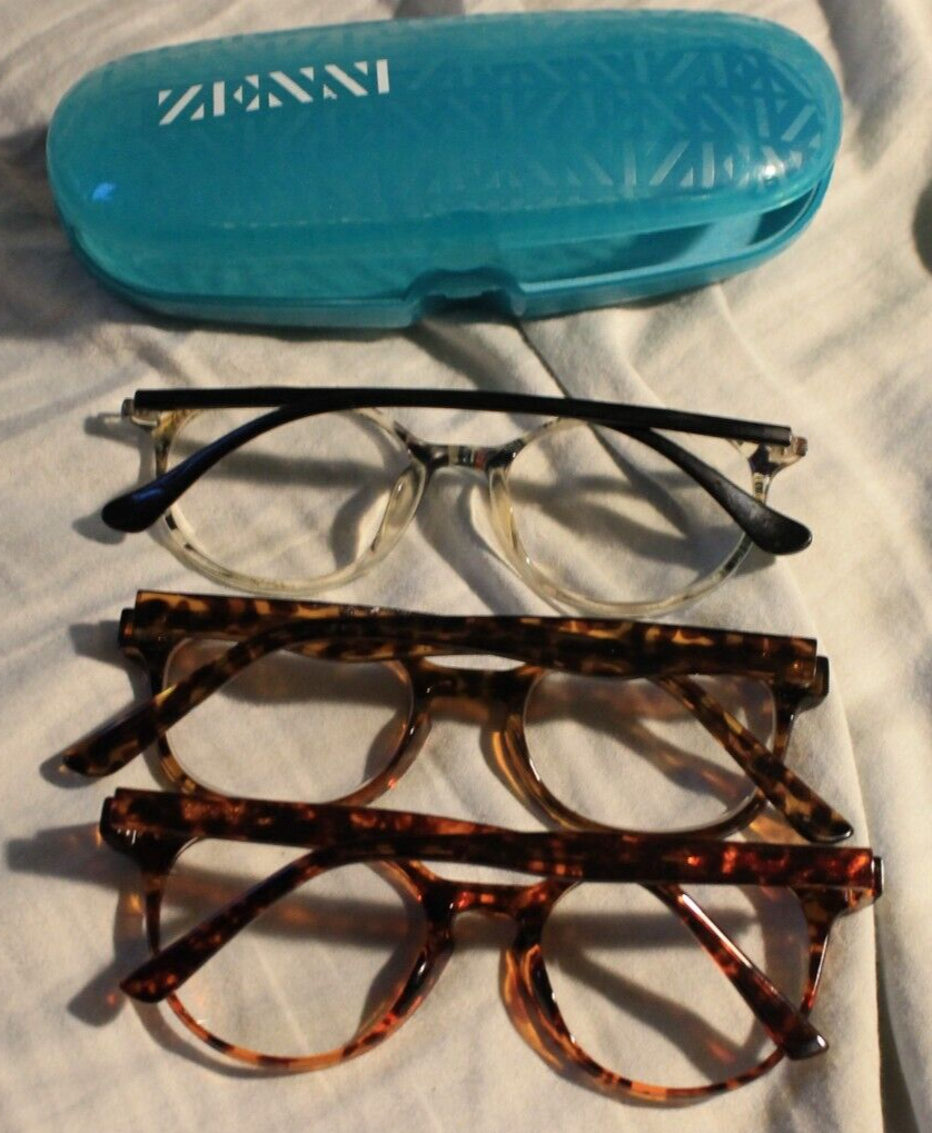 Lot of 3 - Zenni Assorted faux Tortoise Shell Glasses Optical Frames ...
