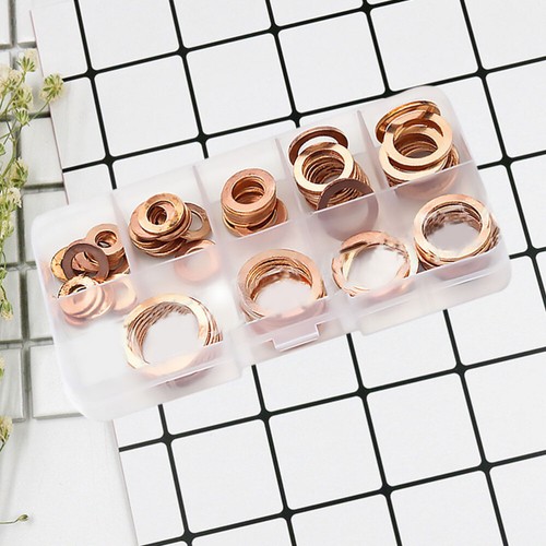 80 Pcs Copper Metric Washers Copper Crush Gasket Brass Flat Washer | eBay