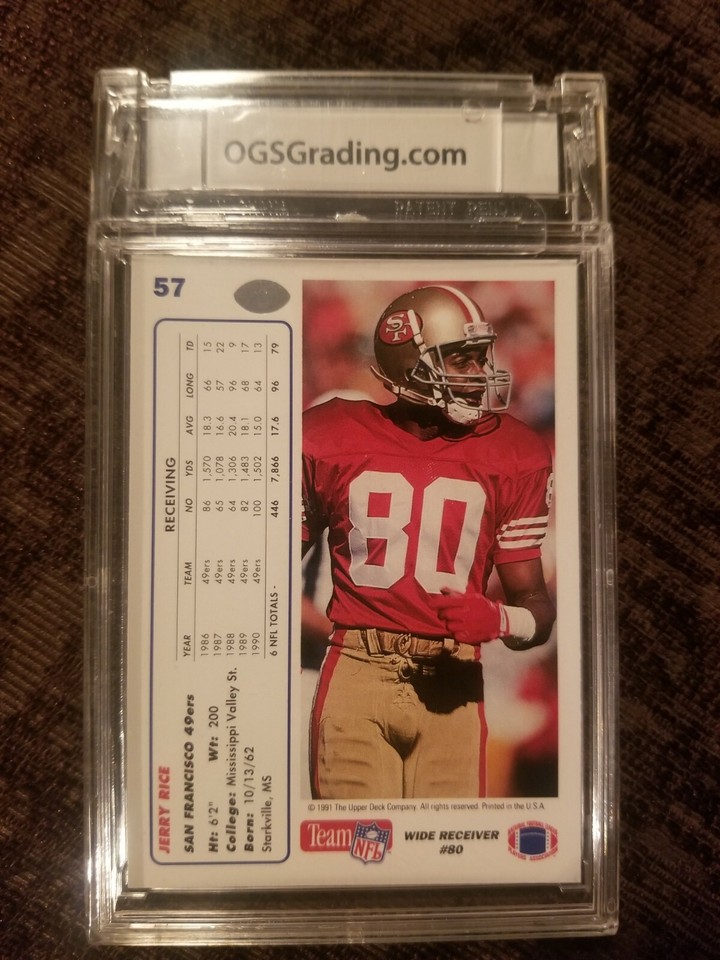 1991 Upper Deck Jerry Rice #57 Football Card mint 10 | eBay