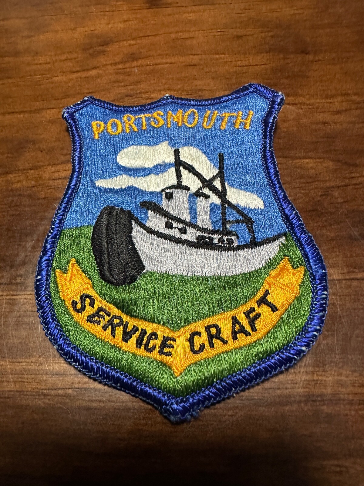 Vintage US Navy Portsmouth Navy Shipyard Service Craft Patch | eBay