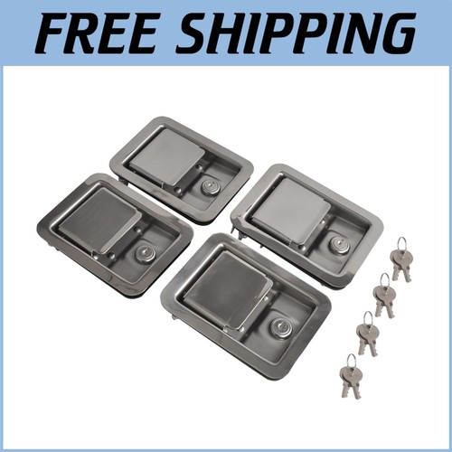 Rust-Resistant Key Lock Paddle Handle Latch for Trailers and Toolboxes ...