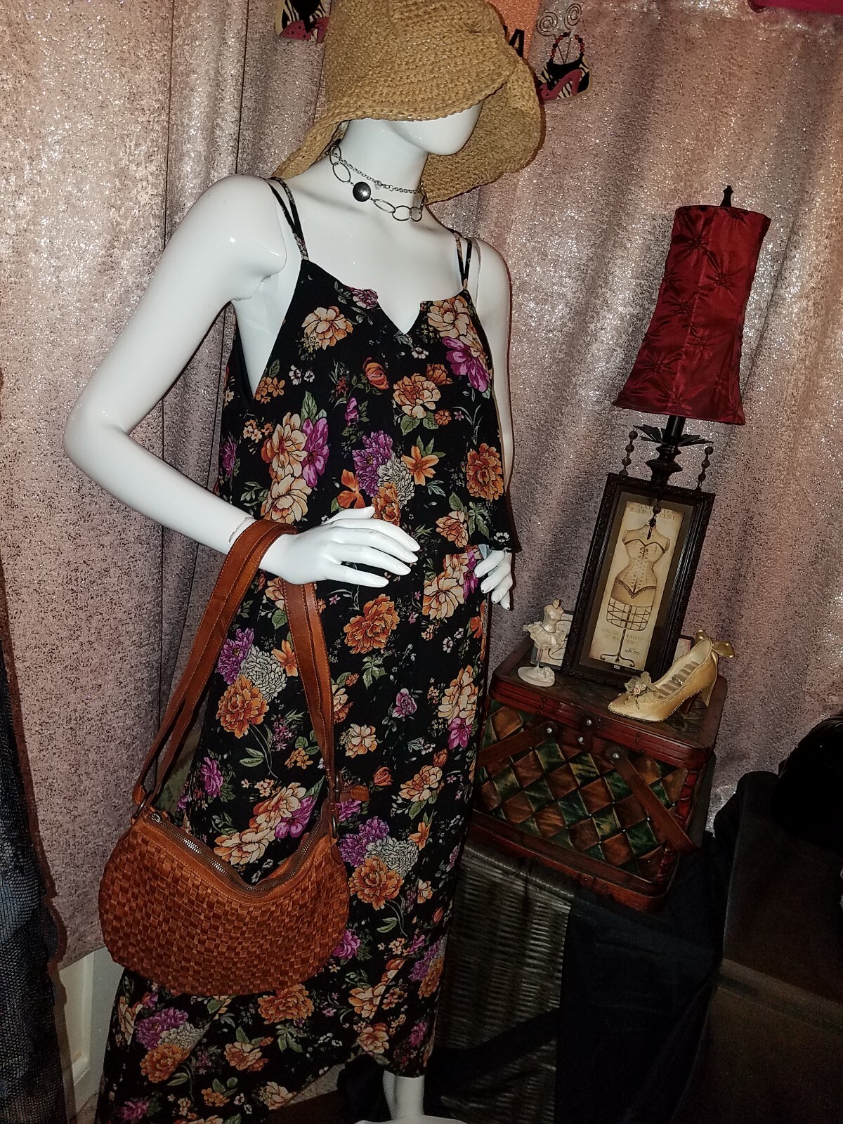 Monteau Floral Dress XL Cottage Core Vibes Party Date Night Sundress | eBay