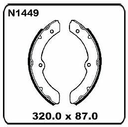For Toyota Coaster BB30 6/1983-8/1984 REAR Drum Brake Shoe SET N1449 | eBay