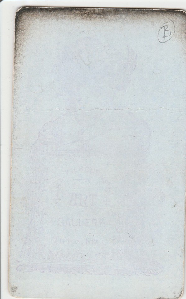 Tipton IA~JE Kilbourne Art Gallery~Lady Wearing Pearls~Carte de Visite ...