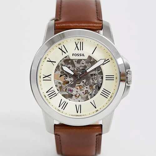 FOSSIL MENS GRANT AUTOMATIC WATCH ME3099 WHITE DIAL - WARRANTY - RRP ...