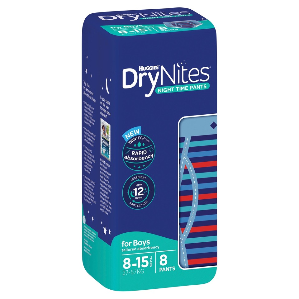 Huggies DryNites Boy 8+ Years 9 Pack | eBay