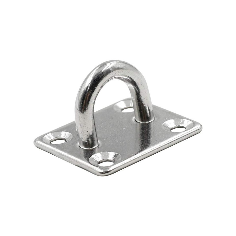10Pcs M5 Heavy Duty Pad Eye Plate Staple Ring Hook Loop U-Shaped Sail ...
