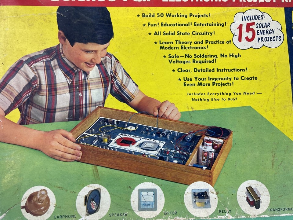 Radio Shack Science Fair Electronic Project Kit #201 50 in 1 - 1960s | eBay