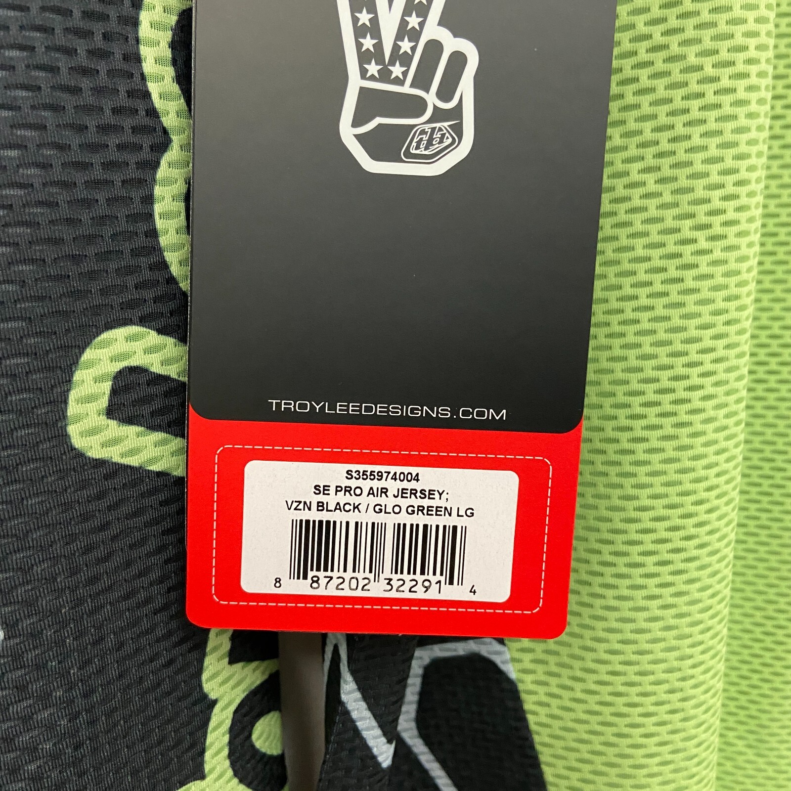 Troy Lee Designs TLD SE Pro Air Jersey Black / Glow Green Large *SAMPLE ...