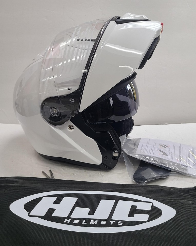 HJC i90 WHITE MODULAR MOTORCYCLE HELMET XS | eBay