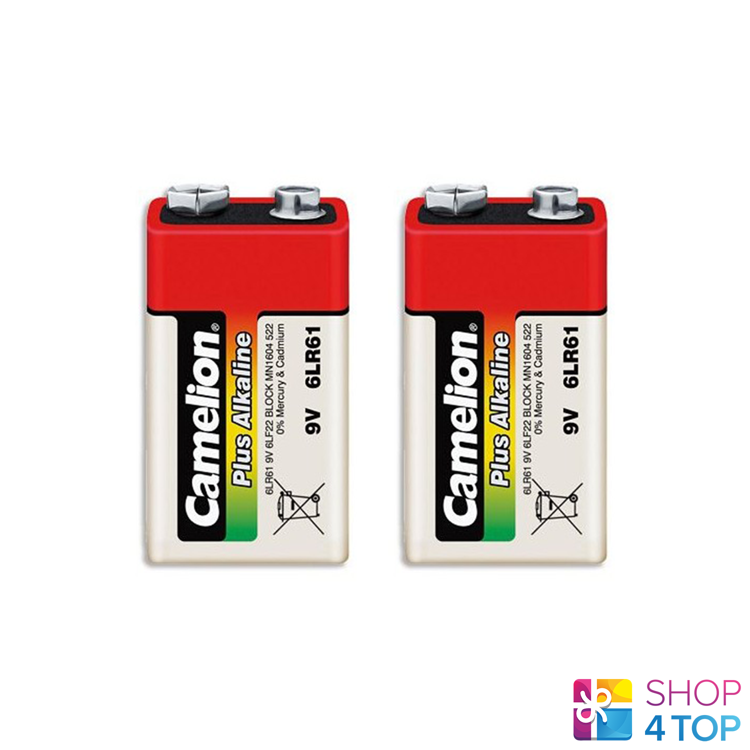 2 CAMELION 9V PLUS ALKALINE BATTERY 6F22 LONG LIFE 700mAh EXP 2025 1SH ...
