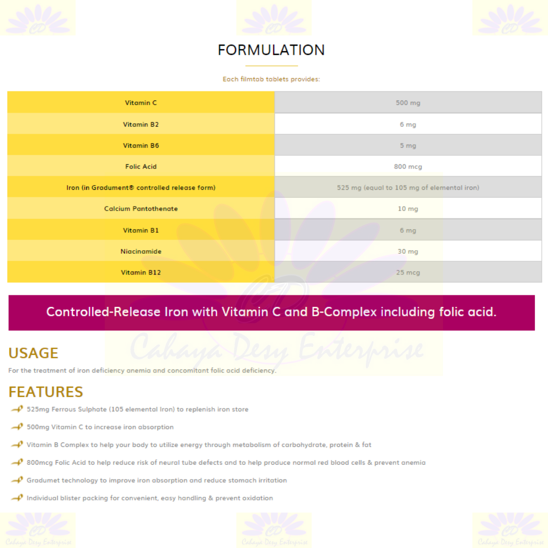 2 X Abbott Iberet Folic 500 30'S Iron Vitamin C & B Complex - EXPRESS ...