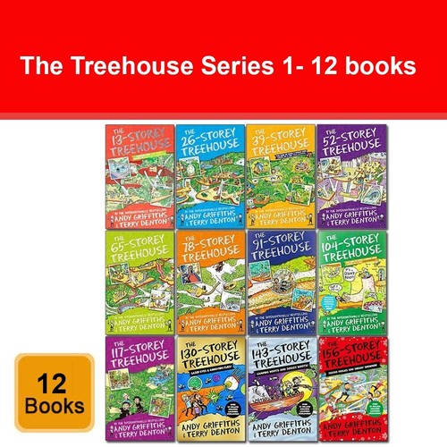 Treehouse Storey Series 1 - 12 Books Collection Set Andy Griffiths ...