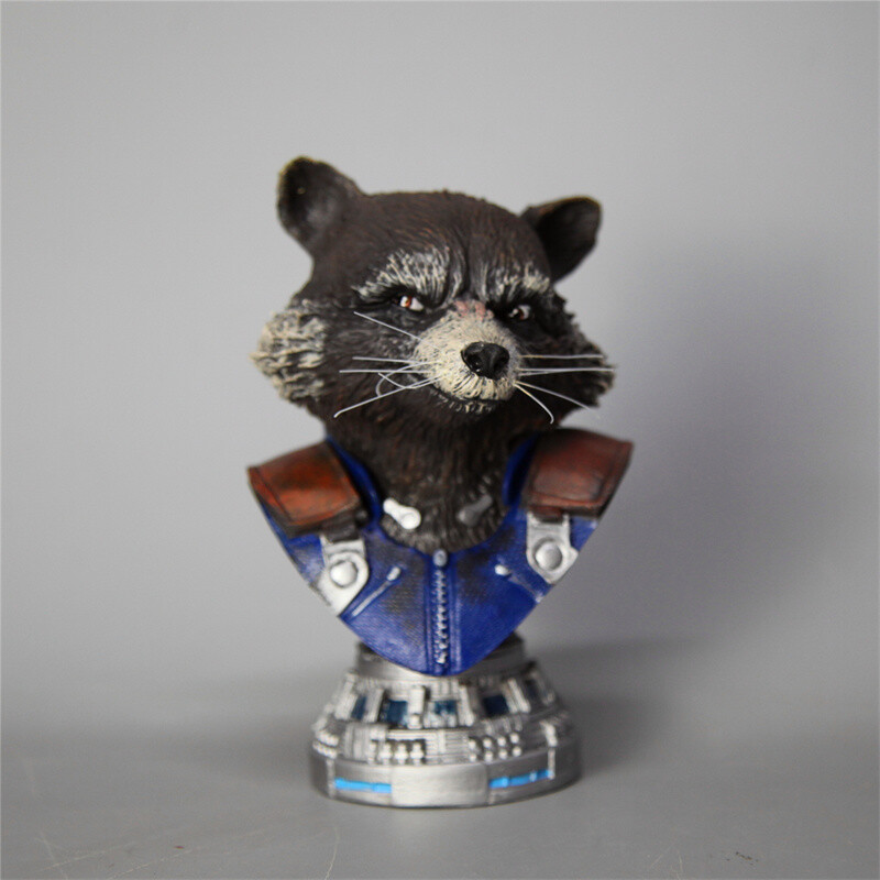 Guardians of the Galaxy Rocket Raccoon Bust Statue Figure Model Resin ...