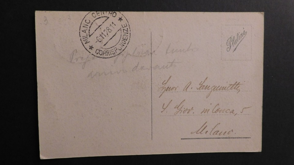 1928 Italy First Flight Cover Air Mail Commemorative Postcard Rome to ...