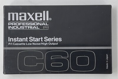 NIP NEW Blank Cassette Tape Maxell C60 Instant Start Series Made in ...
