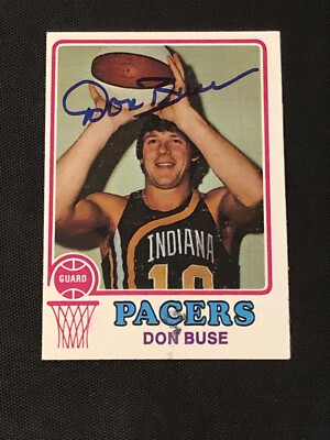 DON BUSE 1973-74 TOPPS ROOKIE SIGNED AUTOGRAPHED CARD #222 INDIANA ...