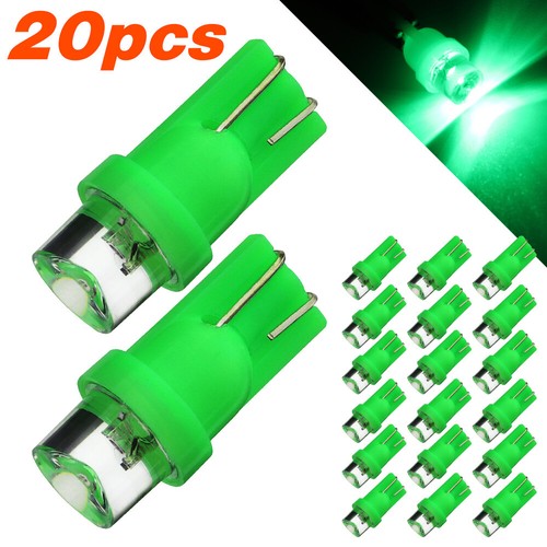 20x Green T10 LED Bulbs W5W 194 168 192 Car interior Dome Lamp Map ...