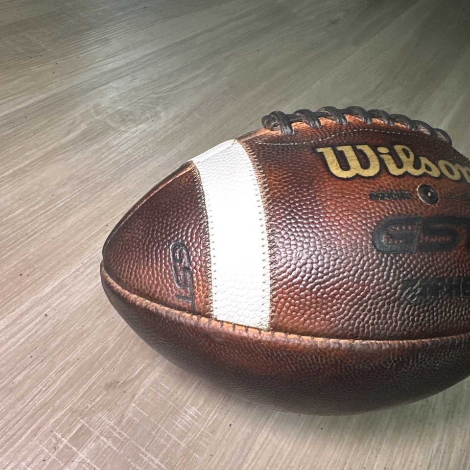 New!! Game Prepped & Tacked Wilson GST Football NFHS/NCAA Leather ...