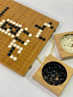 Wooden Go Board Set for Discerning Players, Chinese Board Game, Full ...