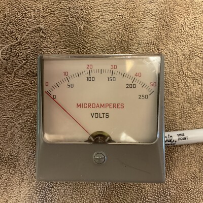 VTG Radio Panel Meter Microamperes 0-50 Volts 0-250 Me652 | eBay