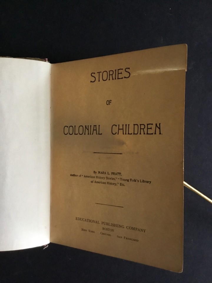 Antiquarian Children’s Book - Stories of Colonial Children - 1894 | eBay