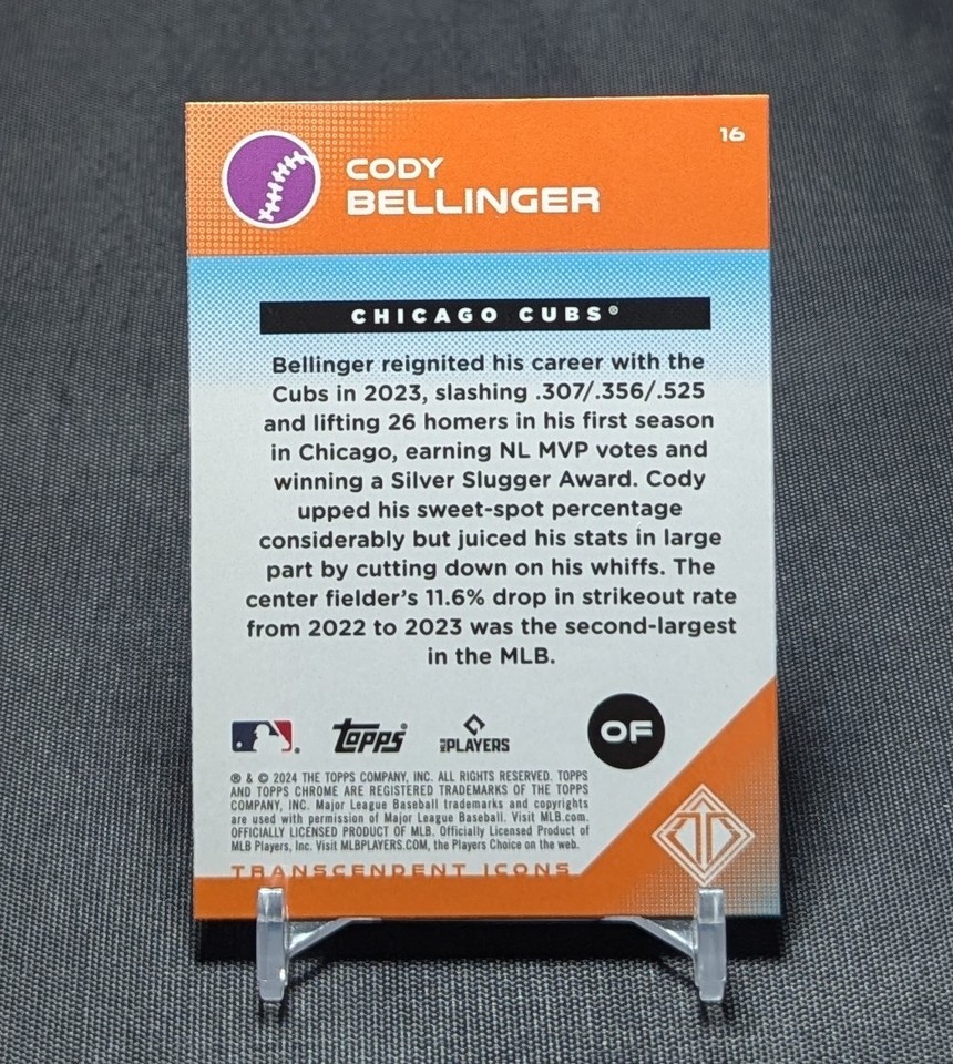 Cody Bellinger 2024 Topps Transcendent Collection Chrome Card #16 ...