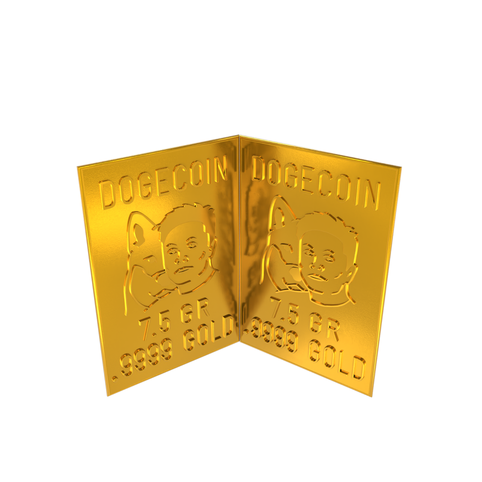 1 Gm Dogecoin Gold Snap Bar GR Bar Gold Bullion Precious Metal .9999 ...