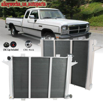Aluminum 3 Row Radiator For 1991-1993 Dodge D/W D250 D350 5.9L Diesel ...