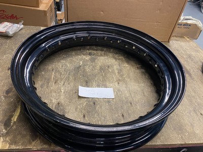 Black 3.00x16 40 Spoke Wheel Rim Harley Panhead Knuck Shovelhead ...