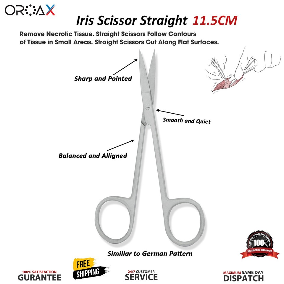 Dental Surgical Dissecting Operating Tissues Gum Suture Iris Scissors ...