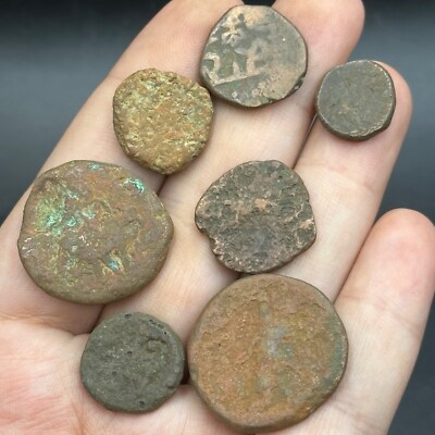 Lot Of 7 Very Rare Ancient Different Era Wonderful Bronze Coins | eBay