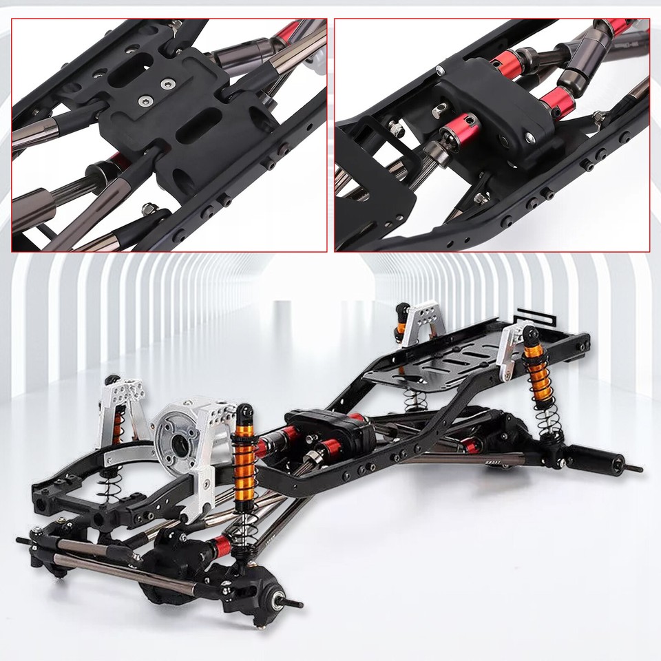313mm Wheelbase Metal Chassis Frame for 1/10 RC Crawler Car Axial SCX10 ...