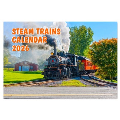 2026 A3 Steam Train Wall Calendar Monthly Planner Family Home Organiser ...