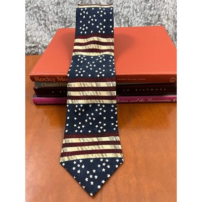 Vintage Tango by Max Raab American Flag Tie Stars Stripes Patriotic USA ...