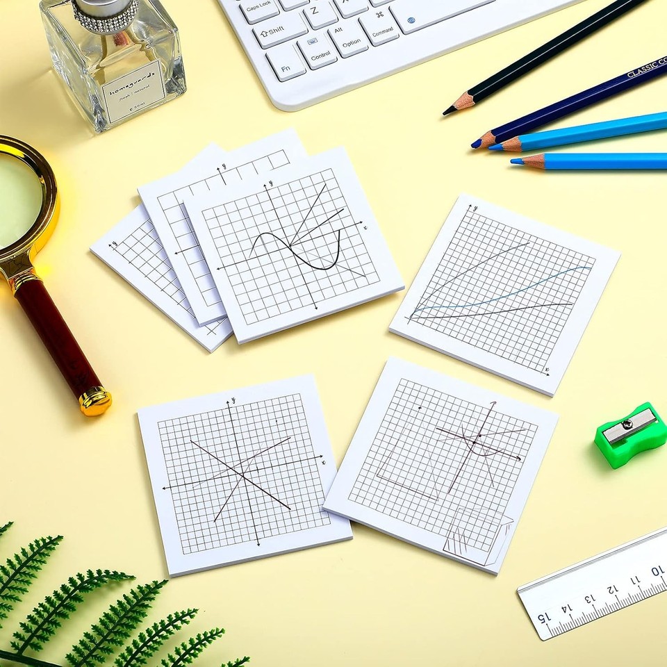 Zonon 24 Pack Graph Paper Sticky Note Pads 6 3 x 3 inches ...