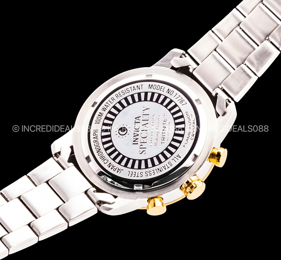 Invicta Mens 18K Champagne Gold Silver Dial Two Tone Bracelet SPECIALTY ...