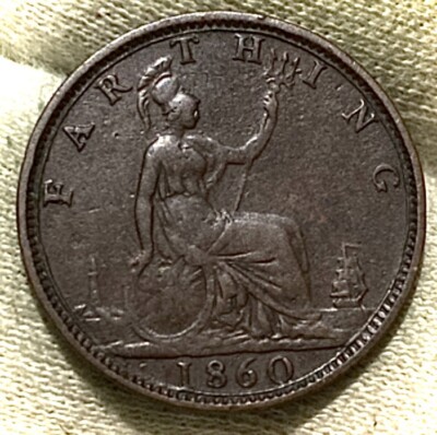 1860 Great Britain UK Farthing | eBay Australia