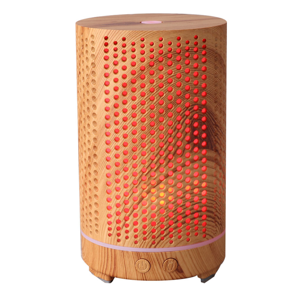 Humidifier Wooden Grain Air Humidifier Light Aroma Diffuser(110-240V US ...
