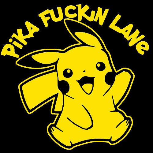 Pika Fuckin' Lane sticker VINYL DECAL Car Home Audio Automotive | eBay
